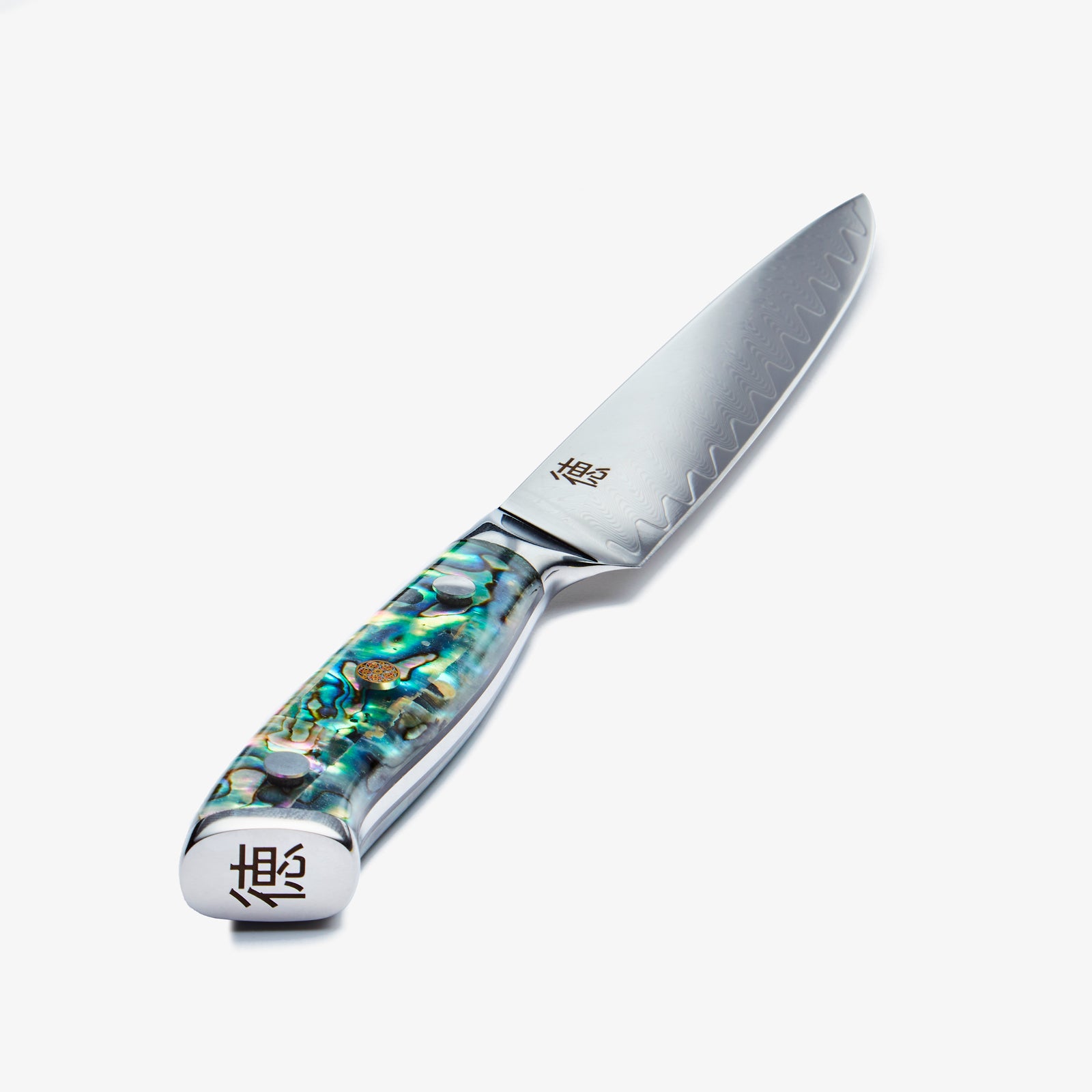 Chikashi 5" Utility Knife – 67-Layer VG10 Damascus, Abalone Handle ...