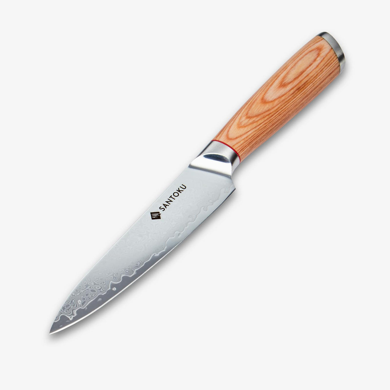 Haruta 5 Inch VG10 Japanese Damascus Steel Utility Knife with Wooden H ...