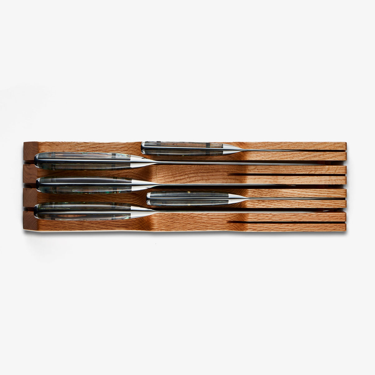 Kitchen Knife Drawer Organiser – Oak Wood Block, Holds 7 Knives ...
